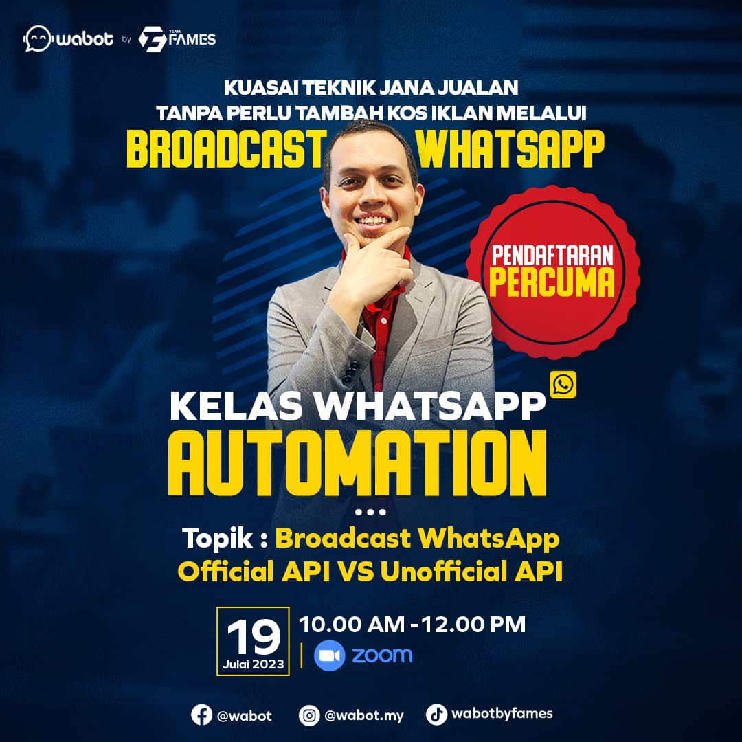 Kelas Whatsapp Automation - Broadcast - Team Fames