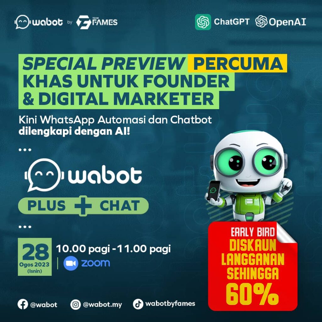 Special Preview Exclusive Sistem Wabot Plus + Chat [PERCUMA!]